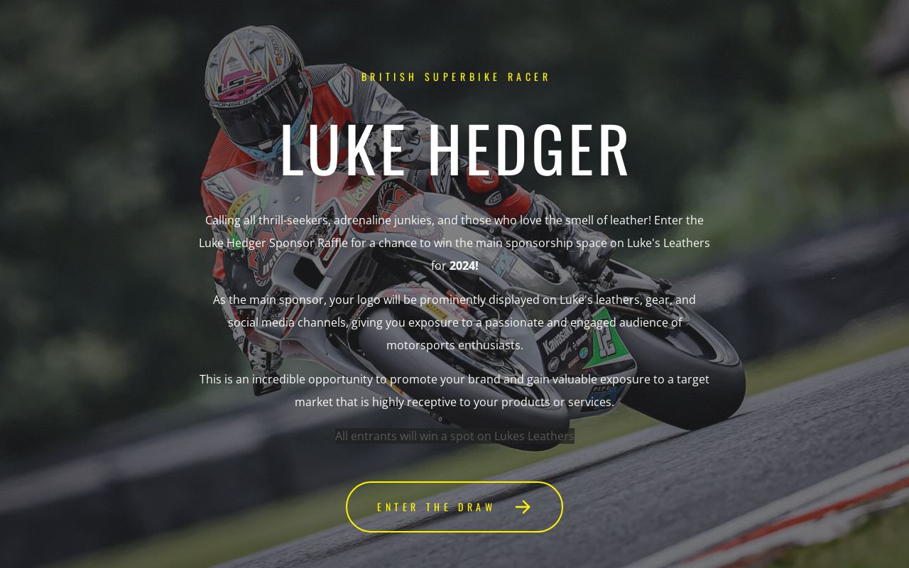 Sponsor Luke Hedger
